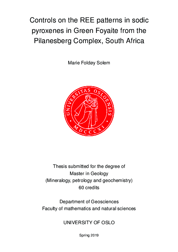 (PDF) Controls on the REE patterns in sodic pyroxenes in Green Foyaite ...