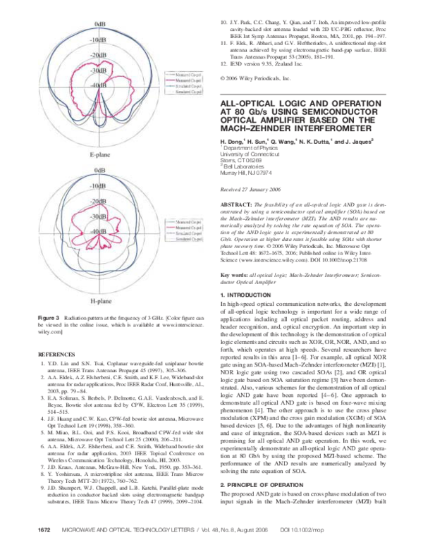 (PDF) All-optical logic and operation at 80 Gb/s using semiconductor optical amplifier based on ...