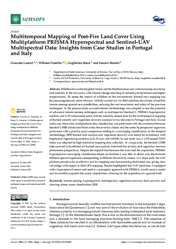 (PDF) Multitemporal Mapping of Post-Fire Land Cover Using Multiplatform ...