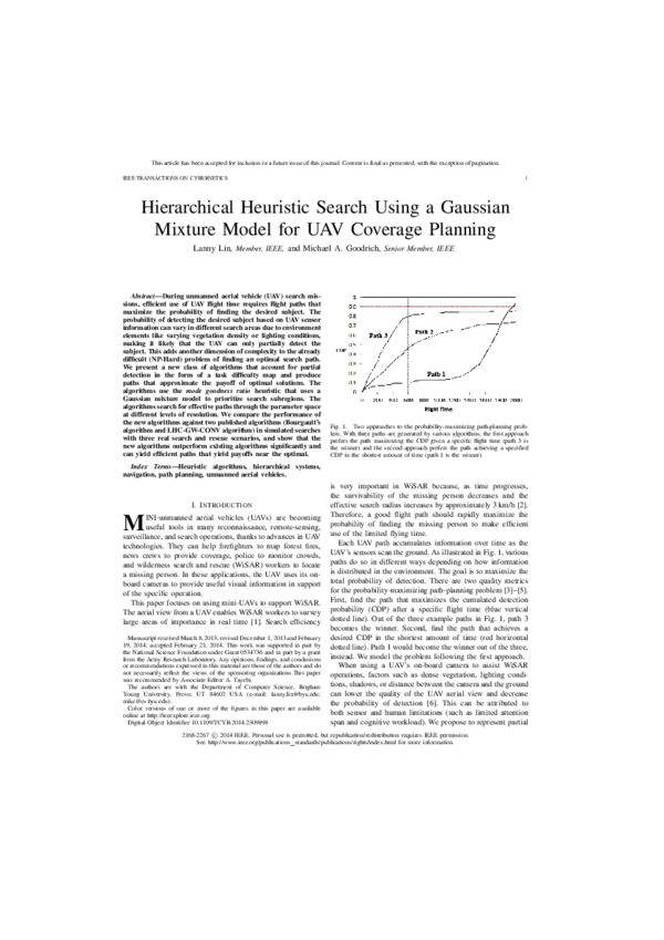 (PDF) Hierarchical Heuristic Search Using a Gaussian Mixture Model for UAV Coverage Planning