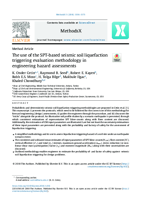 (PDF) The use of the SPT-based seismic soil liquefaction triggering evaluation methodology in ...