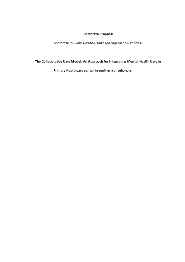 (DOC) Doctorate Proposal