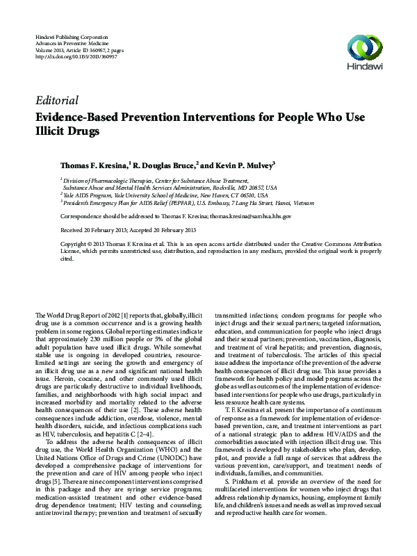 (PDF) Evidence-based prevention interventions for people who use ...