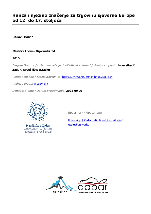 (PDF) Hanseatic league and its significance for Northern Europeꞌs trade ...