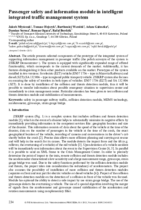 (PDF) Passenger safety and information module in intelligent integrated ...