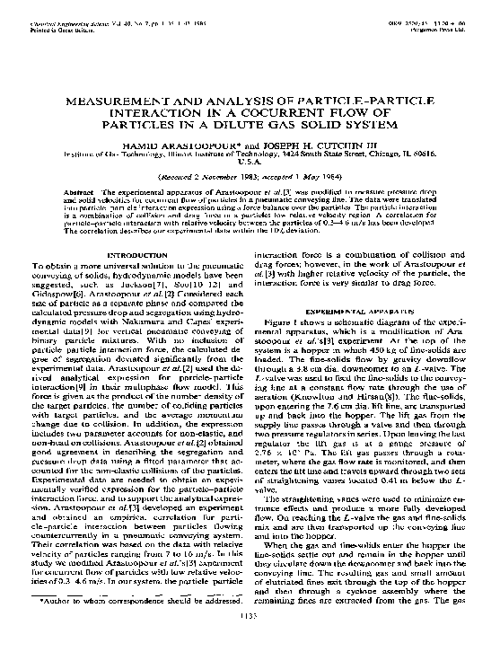 (PDF) Measurement and analysis of particle—particle interaction in a cocurrent flow of particles ...