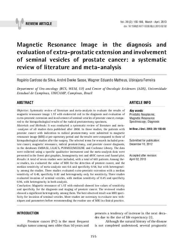 (PDF) Magnetic resonance image in the diagnosis and evaluation of extra ...