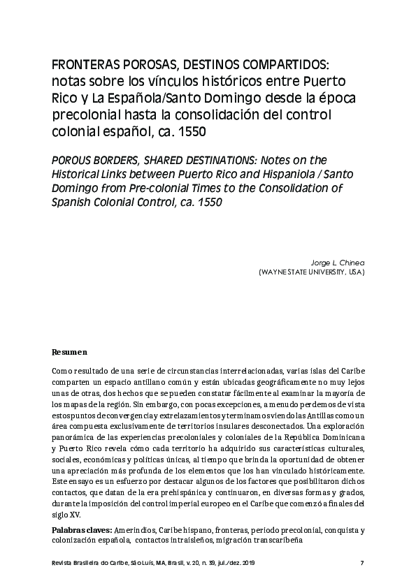 (PDF) FRONTERAS POROSAS, DESTINOS COMPARTIDOS: notas sobre los vínculos ...