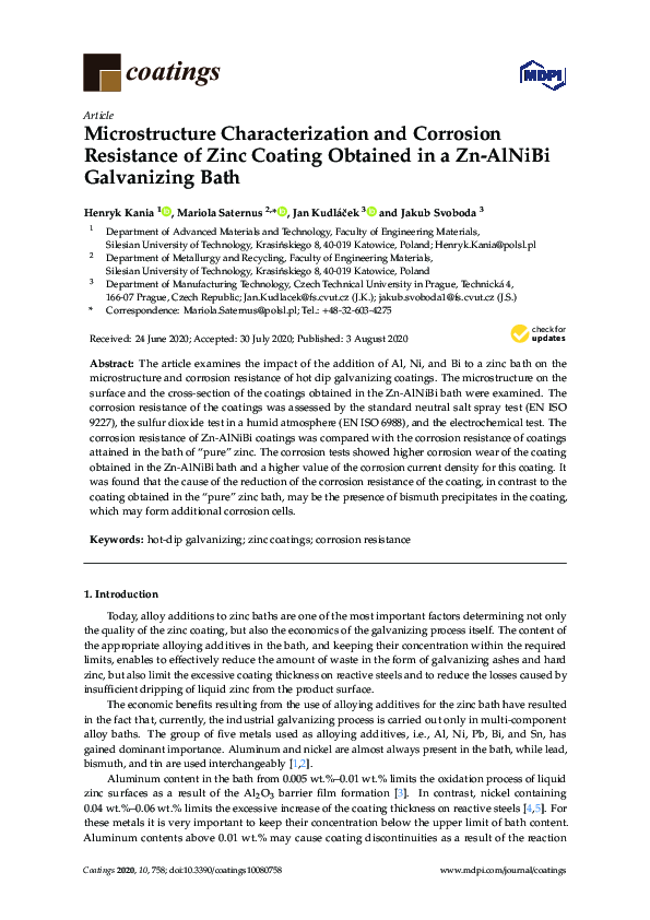(PDF) Microstructure Characterization and Corrosion Properties of ...