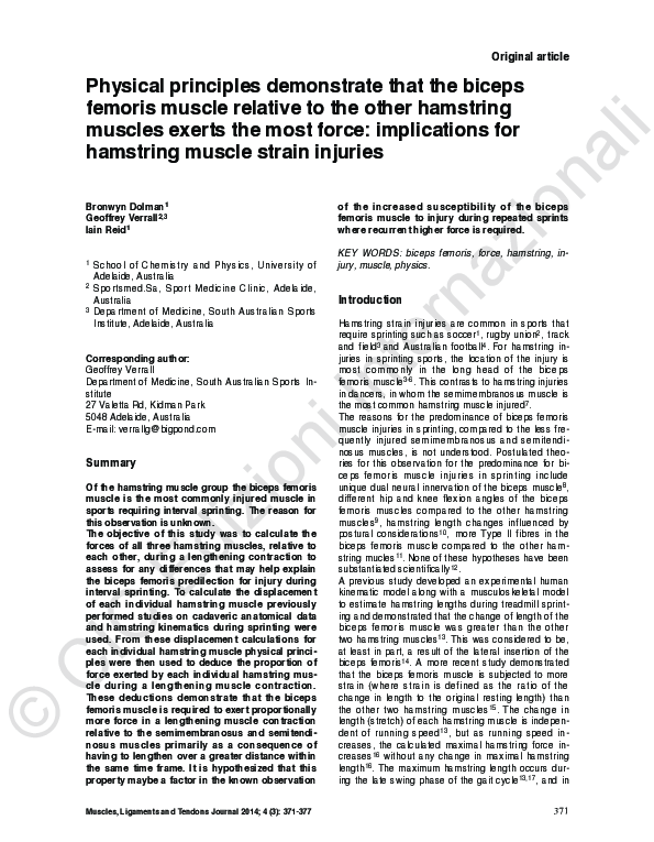 (PDF) Physical principles demonstrate that the biceps femoris muscle ...