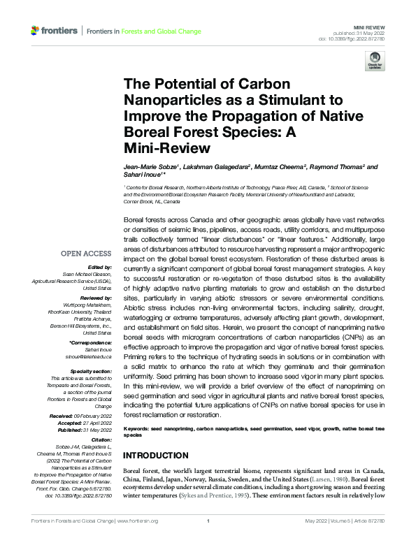 (PDF) The Potential of Carbon Nanoparticles as a Stimulant to Improve ...