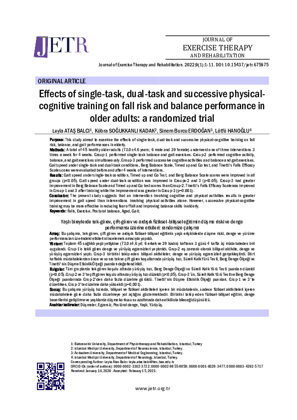 Pdf Effects Of Single Task Dual Task And Successive Physical Cognitive Training On Fall Risk