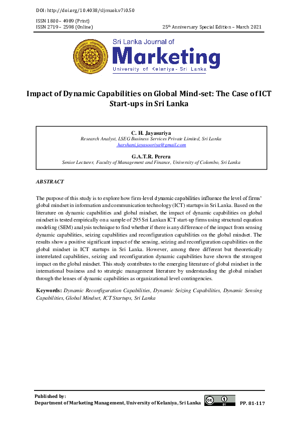 (PDF) Impact of Dynamic Capabilities on Global Mind-set: The Case of ...