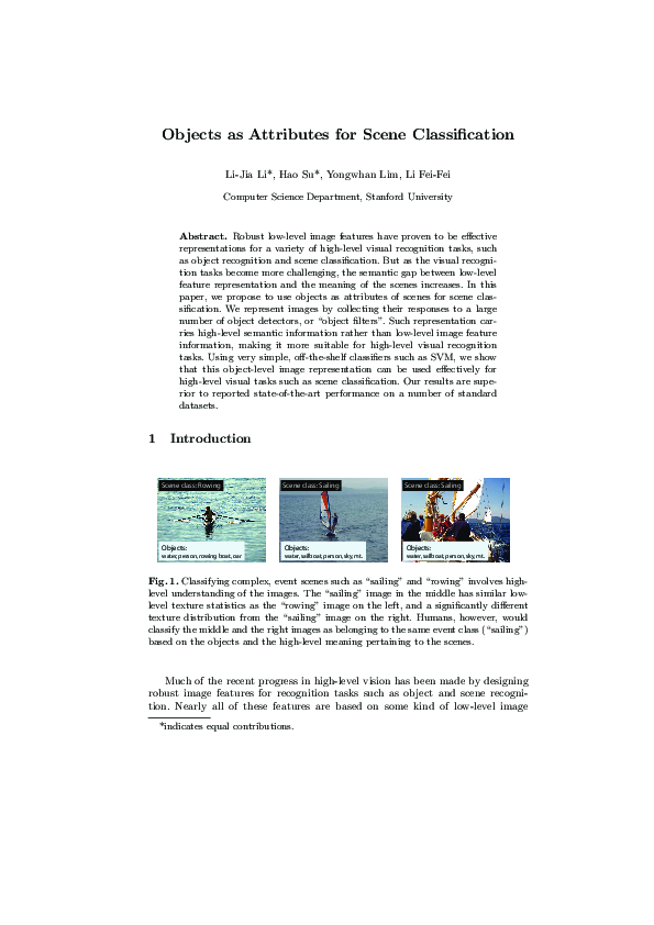 Pdf Objects As Attributes For Scene Classification