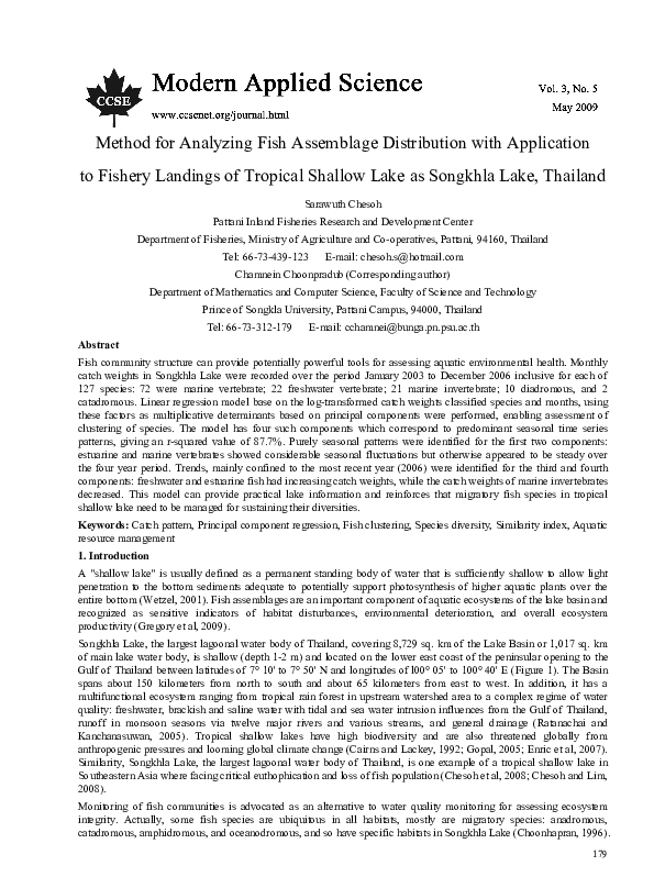 (PDF) Method for Analyzing Fish Assemblage Distribution with Application to Fishery Landings of ...