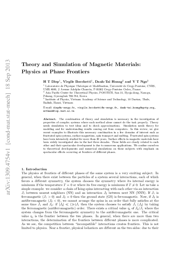 (PDF) Physics at Phase Frontiers