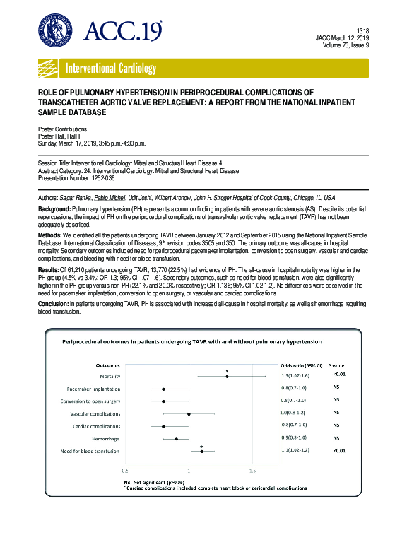 (PDF) Role of Pulmonary Hypertension in Periprocedural Complications of ...