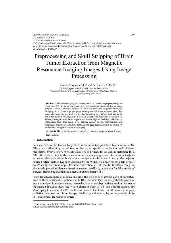 (PDF) Preprocessing and Skull Stripping of Brain Tumor Extraction from ...