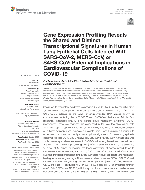 (PDF) Gene Expression Profiling Reveals the Shared and Distinct ...