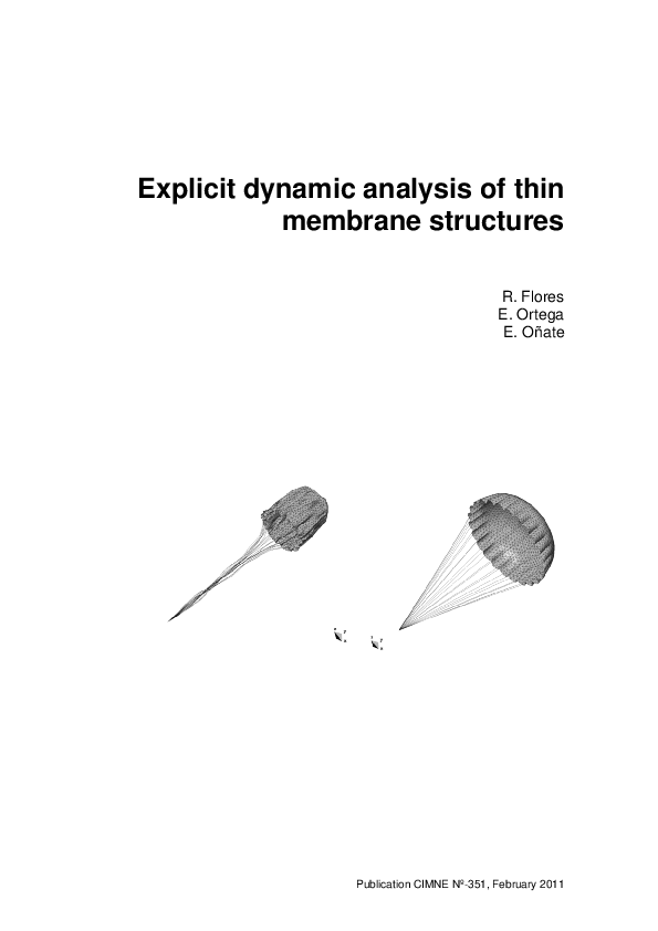 (PDF) Explicit dynamic analysis of thin membrane structures