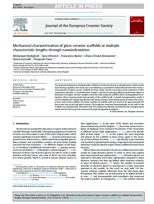 (PDF) Mechanical characterization of glass–ceramics substrate with ...