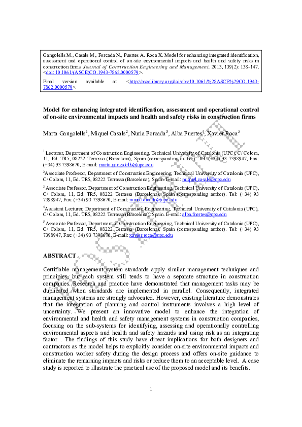 (PDF) Model for Enhancing Integrated Identification, Assessment, and ...