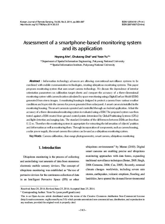 (PDF) Assessment of a smartphone-based monitoring system and its ...