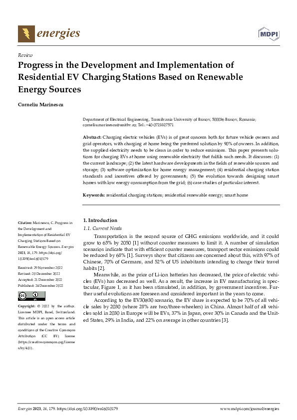 (PDF) Progress in the Development and Implementation of Residential EV ...
