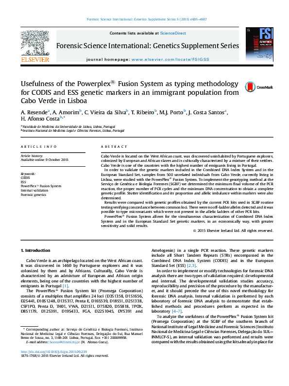 (PDF) Usefulness of the Powerplex® Fusion System as typing methodology ...