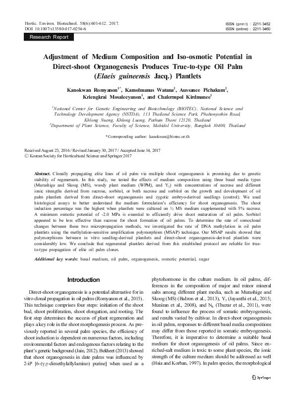 (PDF) Adjustment of medium composition and iso-osmotic potential in ...