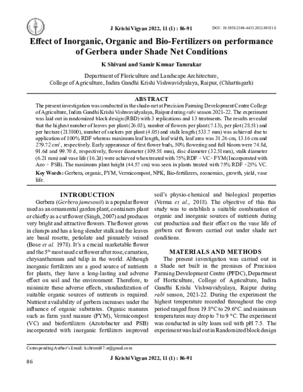 (PDF) such as farm yard manure (FYM), Vermicompost (VC) and ...