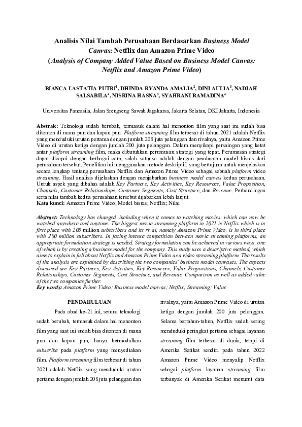 (PDF) Kelompok 4_Analisis Business Model Canvas Netflix dan Amazon ...
