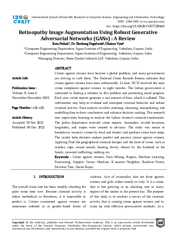 Pdf Retinopathy Image Augmentation Using Robust Generative Adversarial Networks Gans A Review