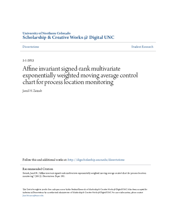 (PDF) An affine invariant signed-rank multivariate exponentially weighted moving average control ...