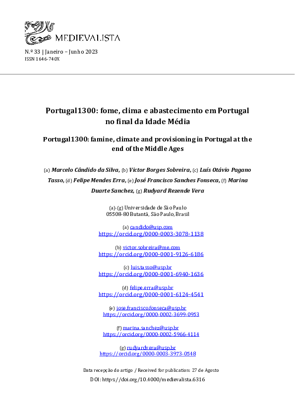 (PDF) Portugal1300: fome, clima e abastecimento em Portugal no final da ...