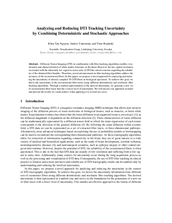 (PDF) Analyzing and Reducing DTI Tracking Uncertainty by Combining ...