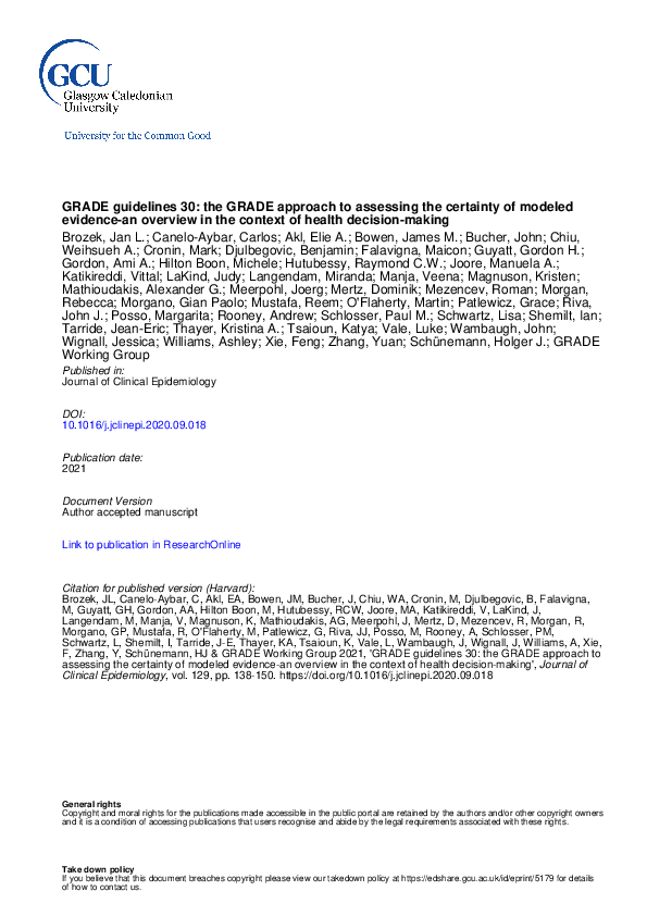 (PDF) GRADE Guidelines 30: the GRADE approach to assessing the ...