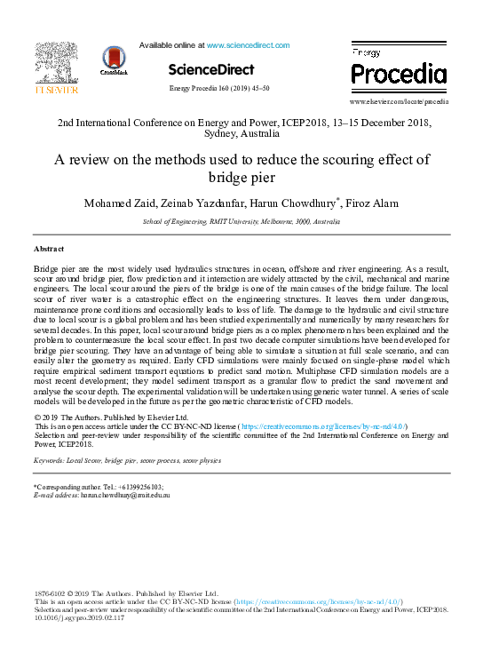 (PDF) A review on the methods used to reduce the scouring effect of ...
