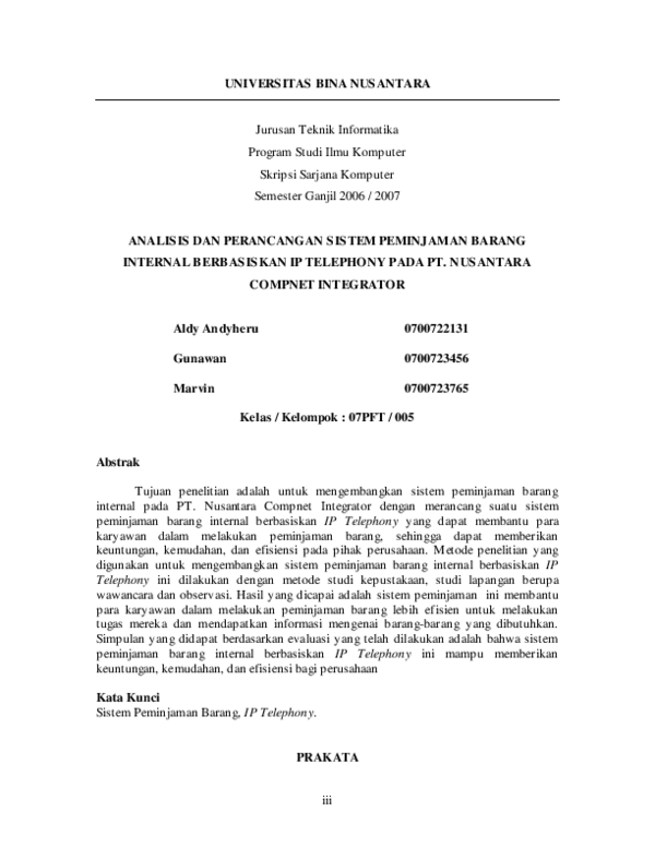 (PDF) Analisis Dan Perancangan Sistem Peminjaman Barang Internal ...