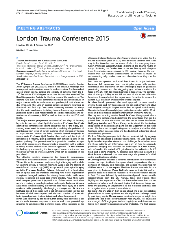 London Trauma Conference 2015