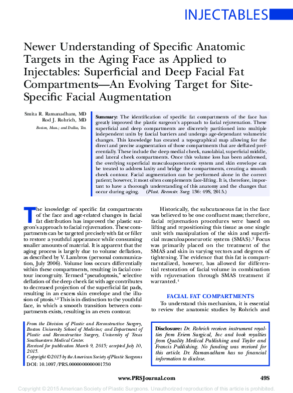 (PDF) Newer Understanding of Specific Anatomic Targets in the Aging ...