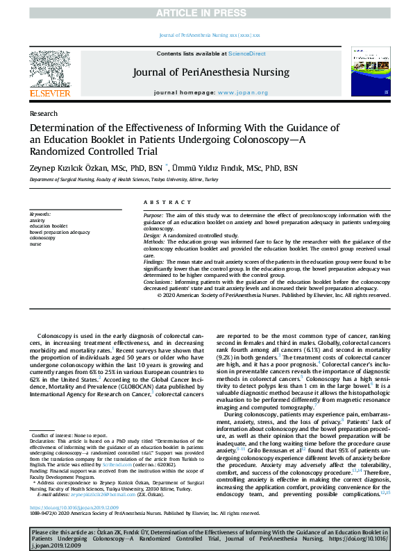 (PDF) Determination of the Effectiveness of Informing With the Guidance ...