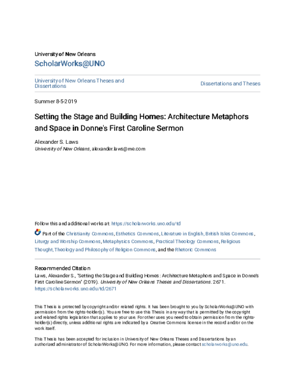 (PDF) Setting the Stage and Building Homes: Architecture Metaphors and ...