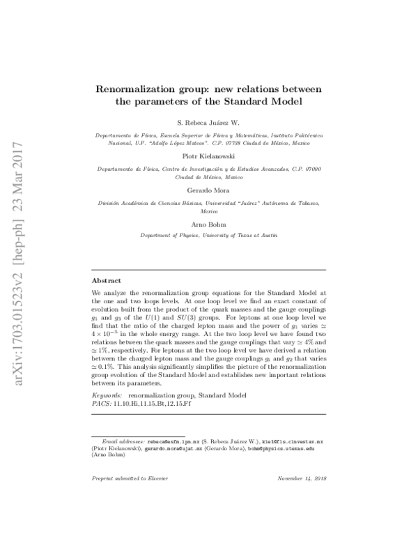 (PDF) Renormalization group: New relations between the parameters of ...