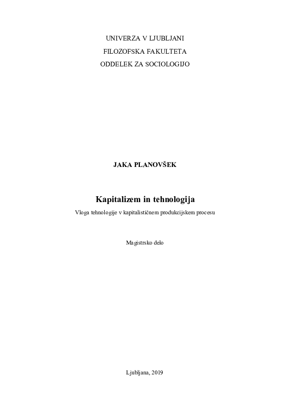 (PDF) Capitalism and technology-The Role of Technology in the ...
