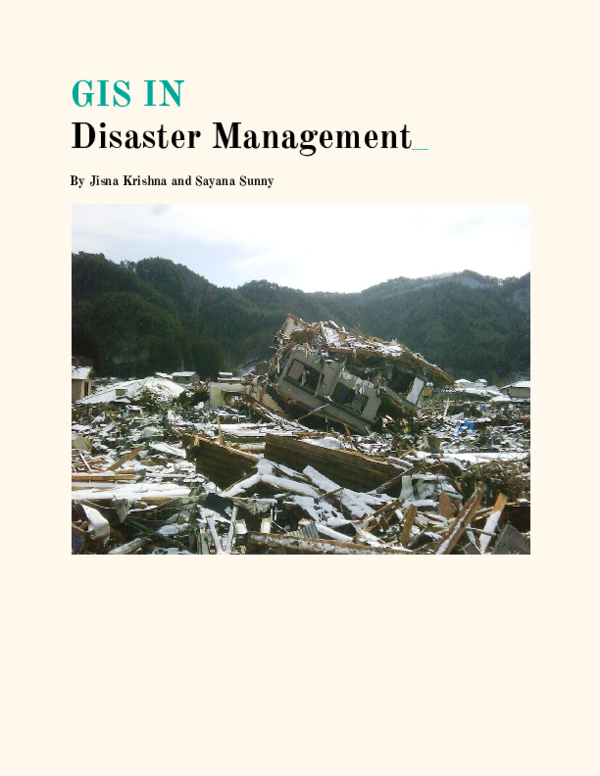 (PDF) GIS in Disaster Management