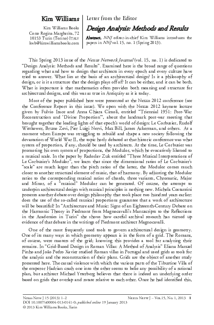 (PDF) Design Analysis: Methods and Results