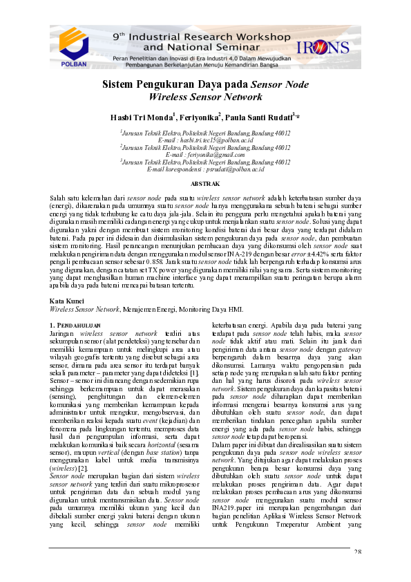 (PDF) Sistem Pengukuran Daya pada Sensor Node Wireless Sensor Network