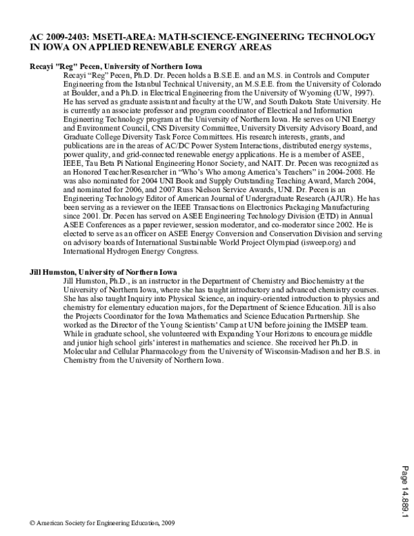 (PDF) Mseti Area: Math Science Engineering Technology In Iowa On ...