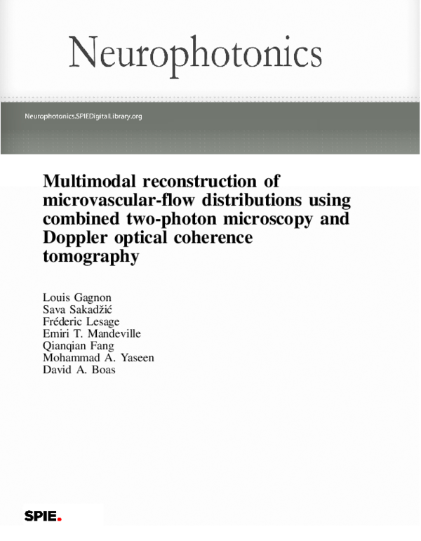 (PDF) Multimodal reconstruction of microvascular-flow distributions using combined two-photon ...